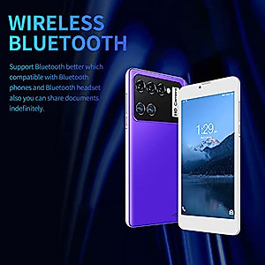 New HD 7-inch Tablet Computer, Android WiFi Bluetooth Voice Call Learning Game Tablet, Eight Core Processor Support Communication Function, Holiday Gift for Adults Kids (Purple)