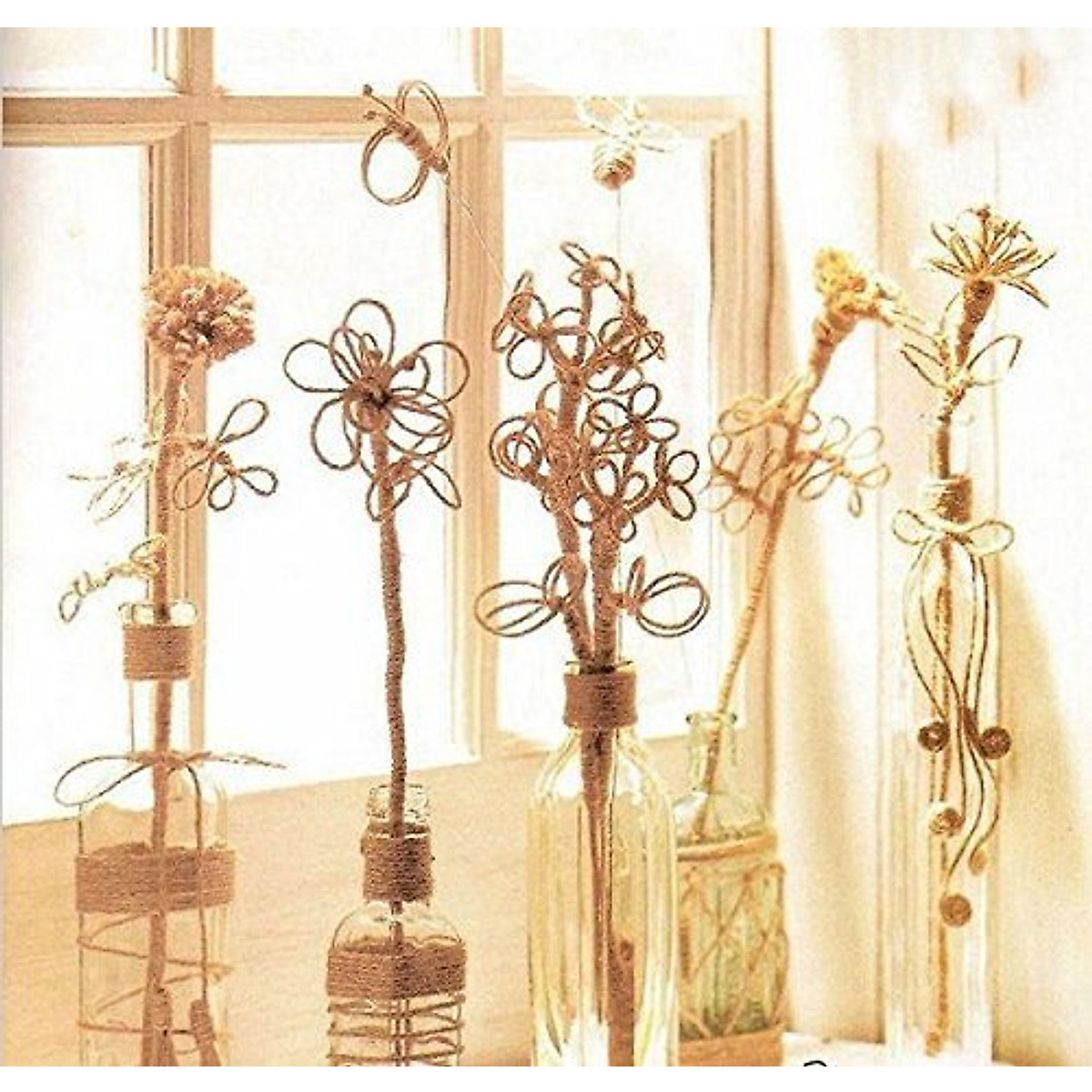 BronaGrand 50pcs Mini Wooden Utility Paper Clip, Clothespins Clip, Clothes Line Clips with 300 Feet Natural Twine