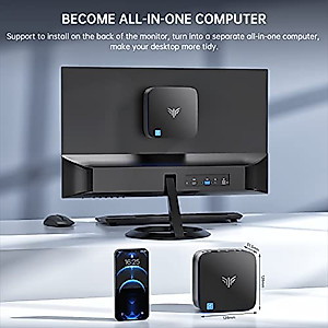 KAMRUI Mini PC 16GB RAM 512GB ROM with Intel 11th Gen N5105(up to 2.9GHz), Mini Computer Small Desktop Dual Display, 4K UHD, Storage Upgrade, WiFi/BT, Home/Office, IOT Micro PC