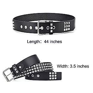 WELLATENT Studded Belt Punk Belt Y2K Goth Belt for Men or Women