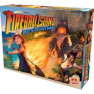 Goliath Fireball Island Board Game - Unique Game Board and Components, 2-4 Players Ages 7 and Up