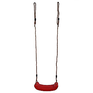 Childrens Garden Swing Seat, Stable PVC Kids Swing Seat Replacement, Plastic Swing Seat for Children, Easy Installindoor, Rope Swing for Adults & Kids, Weatherproof Garden Accessories(Red)