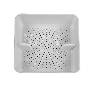 GSW ABS Plastic Floor Sink Drain Strainer Drop-in Basket 8-1/2”W x 8-1/2”L x 2-1/4”H - Perfect for Restaurant, Bar, Buffet (2" H ABS)