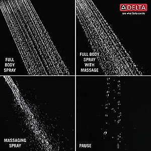 Delta Faucet Linden 17 Series Dual-Function Tub and Shower Trim Kit, Shower Faucet with 4-Spray In2ition 2-in-1 Dual Hand Held Shower Head with Hose, Chrome T17493-I (Valve Not Included)