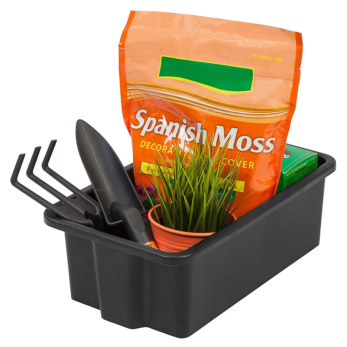 IRIS USA TR-240 Stacking Storage Tray, Small, Black, 4 Pack