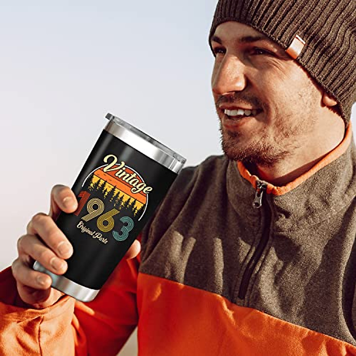 ZAGKOO 61th Birthday Gifts For Women, Men - 60th Birthday Decorations Women, Men - 1963 Birthday Gift Ideas For Men, Women - 61th Birthday Gift Ideas - Happy 61th Birthday, Turning 61 Cup