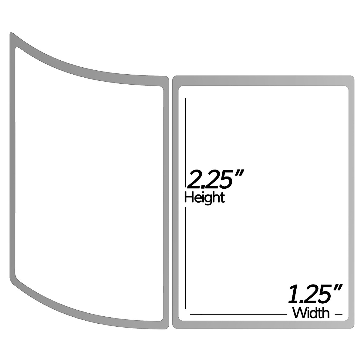 2.25" x 1.25" Direct Thermal Label - Compatible with Rollo Label Printer & Zebra Desktop Printers – 1” Core, UPC Barcode Shipping Address SKU Sticker, Adhesive & Perforated - 4 Rolls, 1000/Roll