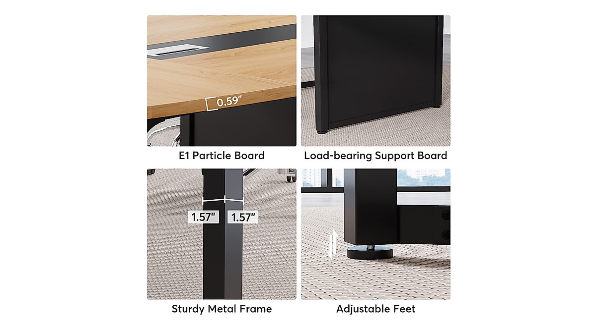 Tribesigns 8FT Conference Table | Modern Office Meeting Desk