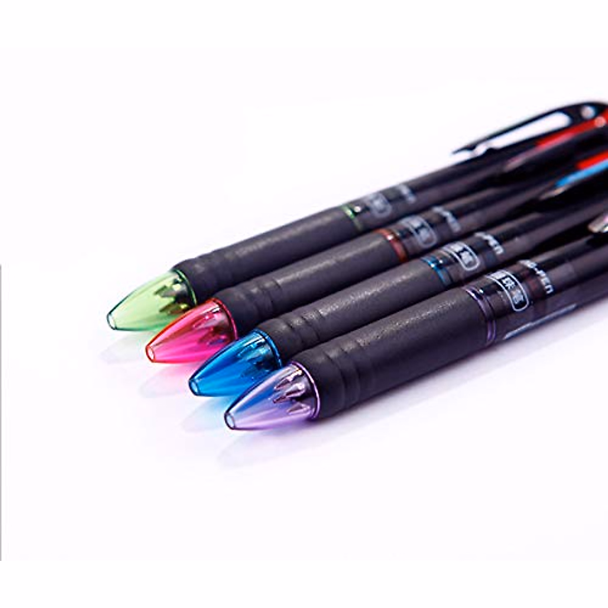 AEKAN 12 Pack Multicolor Pen Retractable 0.7mm 4 Color Ink(Black, Blue, Red, Green) in One Ballpoint Pens for Smooth Writing