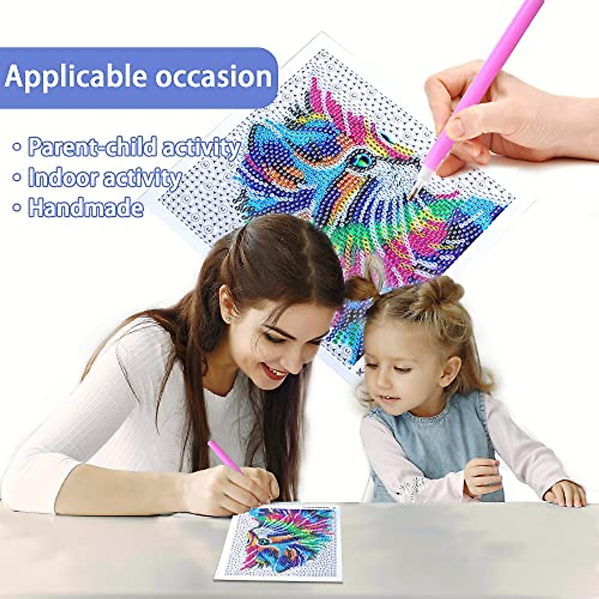 FURDOHAI 5d Diamond Art for Kids Suitable for Ages 6-12 Diamond Art and Crafts Creative Gift (cat)