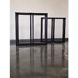 Metal Table Legs, Rectangular Columns Style - Any Size and Color