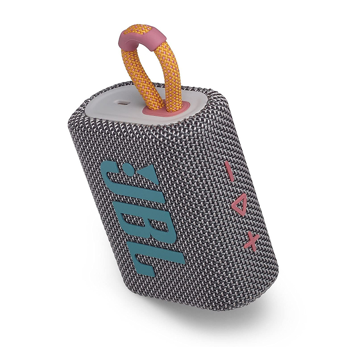 JBL GO3 Portable Bluetooth Wireless Compact Speaker Bundle with divvi! Protective Fitted Hard Case - Grey