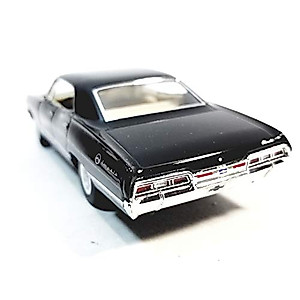 Kinsmart Jet Black 1967 Chevy Impala 4 Door Hardtop 1/43 O Scale Diecast Car