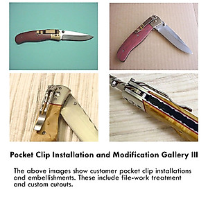 EZSMITH (Model 33 Universal Pocket Clip - (Tactical Black Finish) - Replacement Pocket Clip for Folding Knives, Cell Phones, Flashlights, Tactical Gear, Wallets, Tools