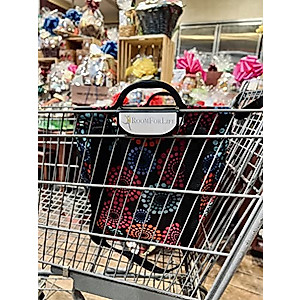 RoomForLife - Clever Shopper - Dual Handles +Shoulder Strap + Cart Handles - 1 Pocket - Collapsible - Reusable Sanitary Shopping Bag / Bright Lights