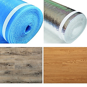 PROTECH 400sqft 3mm Thick 3-in-1 Advanced Thermal / Acoustics Plus Foam UNDERLAYMENT with self-Sealing Lip and Tape - Laminate, Vinyl, WPC, SPC, Bamboo, Engineered, and Solid Hardwood Floor