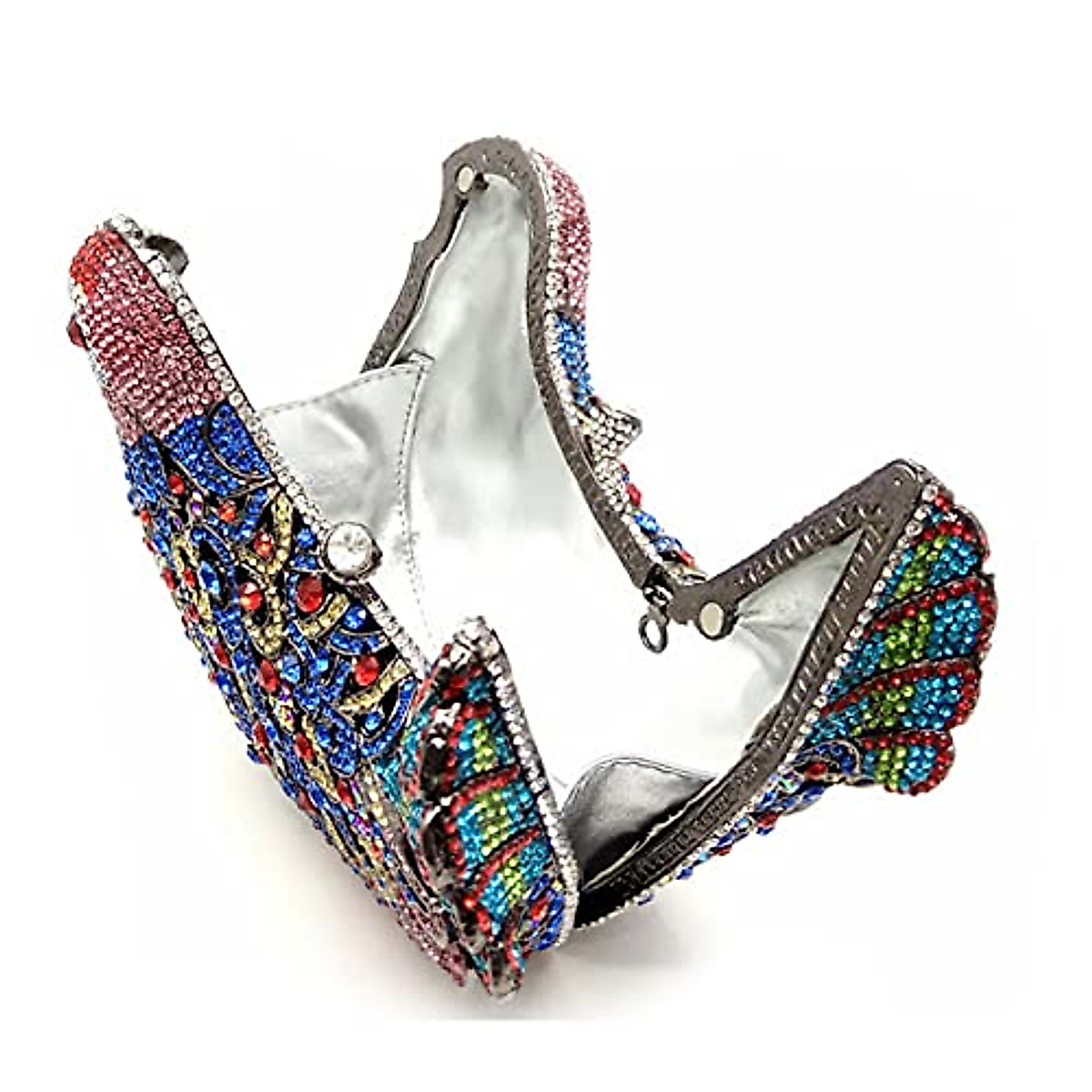 XLH Pigeon Women Evening Clutch Bird Cute Artificial Rhinestone Bag Crossbody Purse Evening Party Bags Handbag,Blue,S