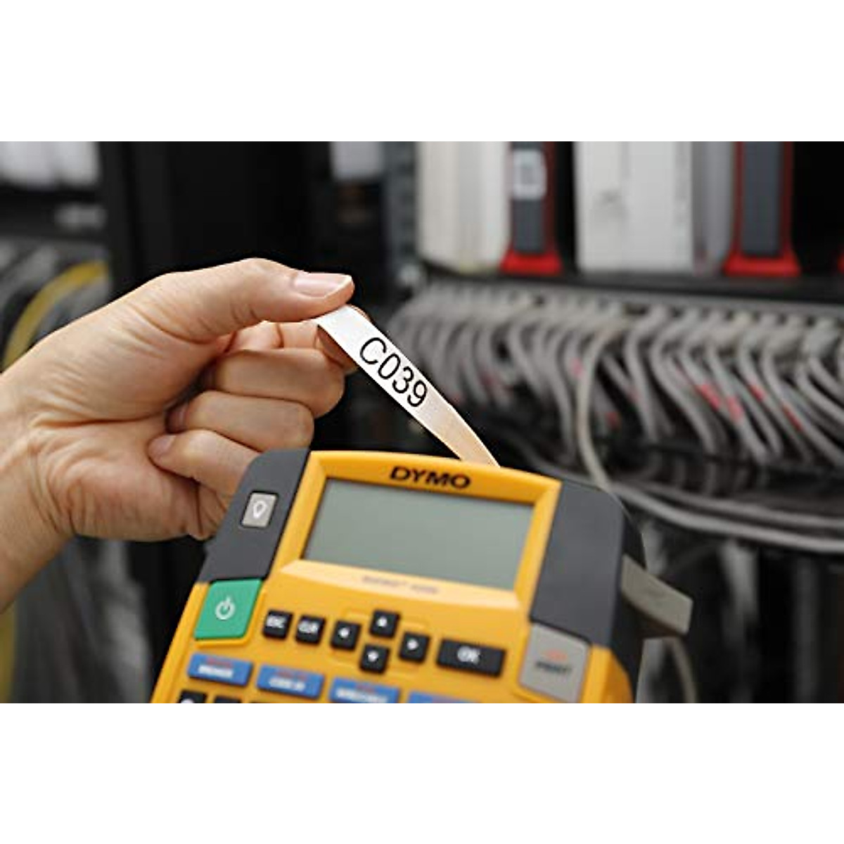 Oozmas Replacement for 18489 Dymo Rhino 3/4" White Flexible Nylon Tape Compatible with DYMO Rhino 5200 4200 5000 6000 Industrial Label Maker Refills a18489, Black on White, 3-Pack