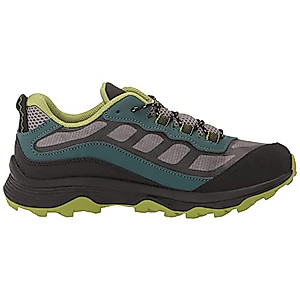 Merrell Moab Speed Low WTRPF Sneaker, Deep Green/Black, 3 US Unisex Big Kid