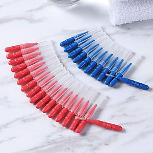 Healifty 50pcs Interdental Brushes Dental Floss Picks Toothbrush 3mm Oral Cleaner Personal Health Care Supplies for Kids Adults Red