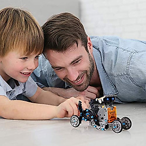 CUDNY Robot Kit 12-in-1 Science STEM Solar Robot Kit Toys for Kids - 190 Pieces DIY Building Science Experiment Kit for Kids Aged 8-10 and Older, Educational DIY Assembly Kit with Solar Powered