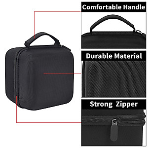 Carrying Case for NIIMBOT B1/B21 Label Makers Machine with Tapes, for Phomemo M221/M220/M110 Thermal Barcode Stickers Printer, Holder for Labeling Refills, Paper Roll & Accessories - Box Only (Black)