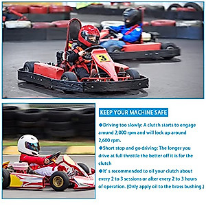 Youxmoto Go Kart Clutch 3/4" Bore 12T with #35 Chain, 12 Tooth Centrifugal Clutch and Chain for Go Kart Mini bike/for Honda cloned Engines GC160, GC190, GX120, GX140, GX160, GX200-2-6.5hp, 3/4" Shaft