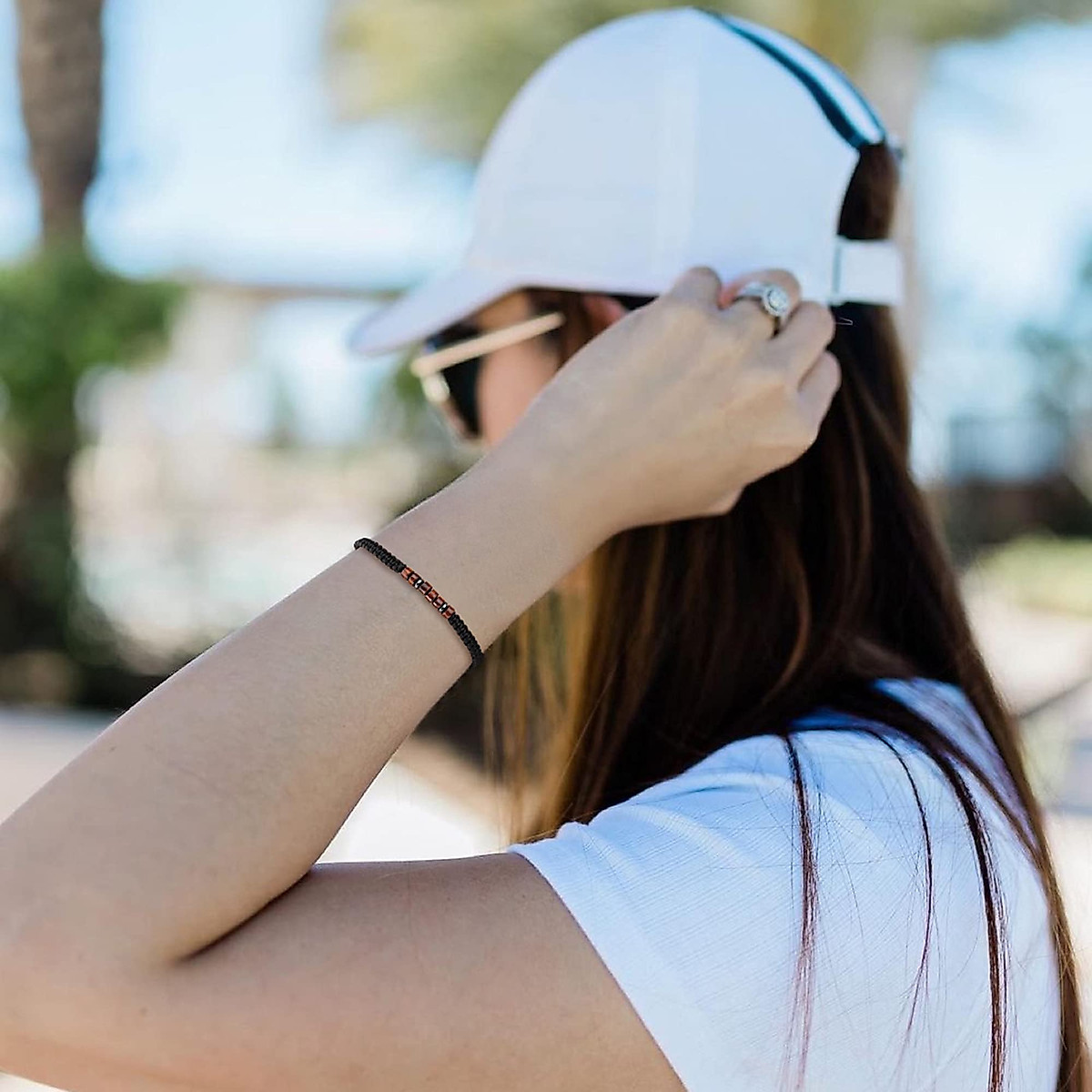 Morse Code Bracelet for Women Inspirational Gifts for Best Friends Unique Jewelry for Mom Dad Daughter Son Sister Aunt Grandma Encouragement Funny Wrap Bracelets Handmade Adjustable, no gemstone