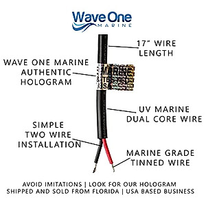 Wave One Marine | Dual Color 9" LED Exterior Porch Patio Angle Light | 12v Volt 2400 Lumen Fixture Replacement Lighting RVs Boat Travel Trailer Camper RV Awning Outdoor (White Housing, White | Blue)