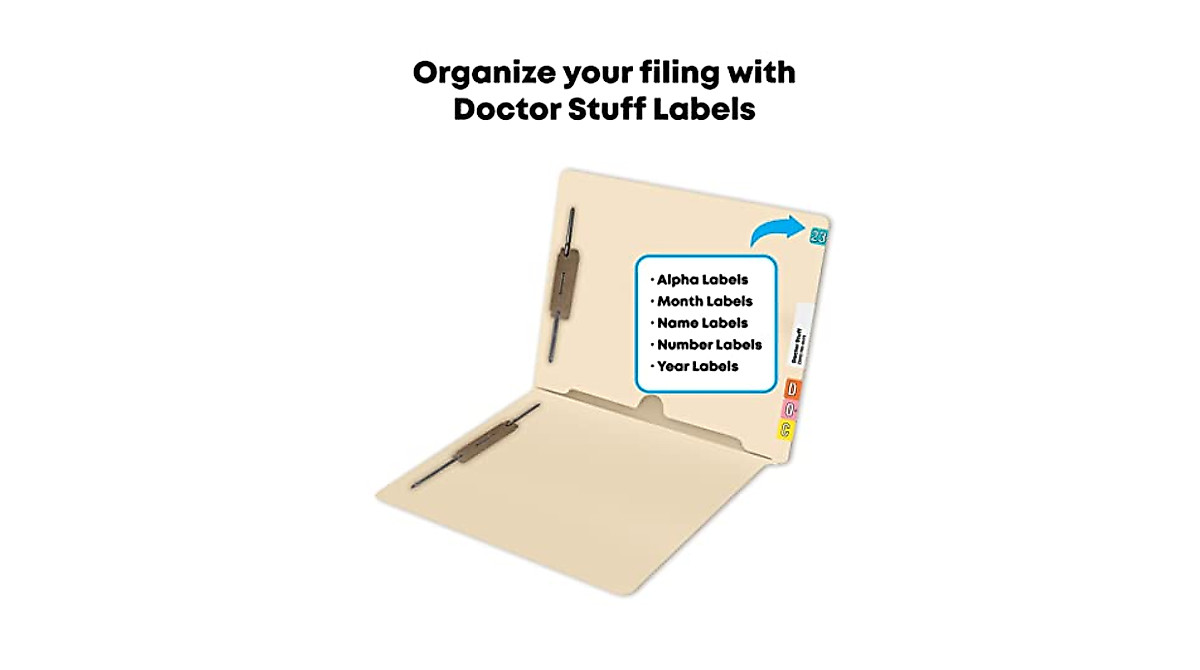 Doctor Stuff Manila Pocket File Folders - Letter Size End Tab Folder ...