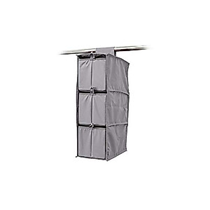 Covermates Keepsakes Hanging Shoe Organizer Set - Heavy Duty Material, Sturdy Interior Shelves, Includes Trays with Dividers - Closet Storage-Graphite