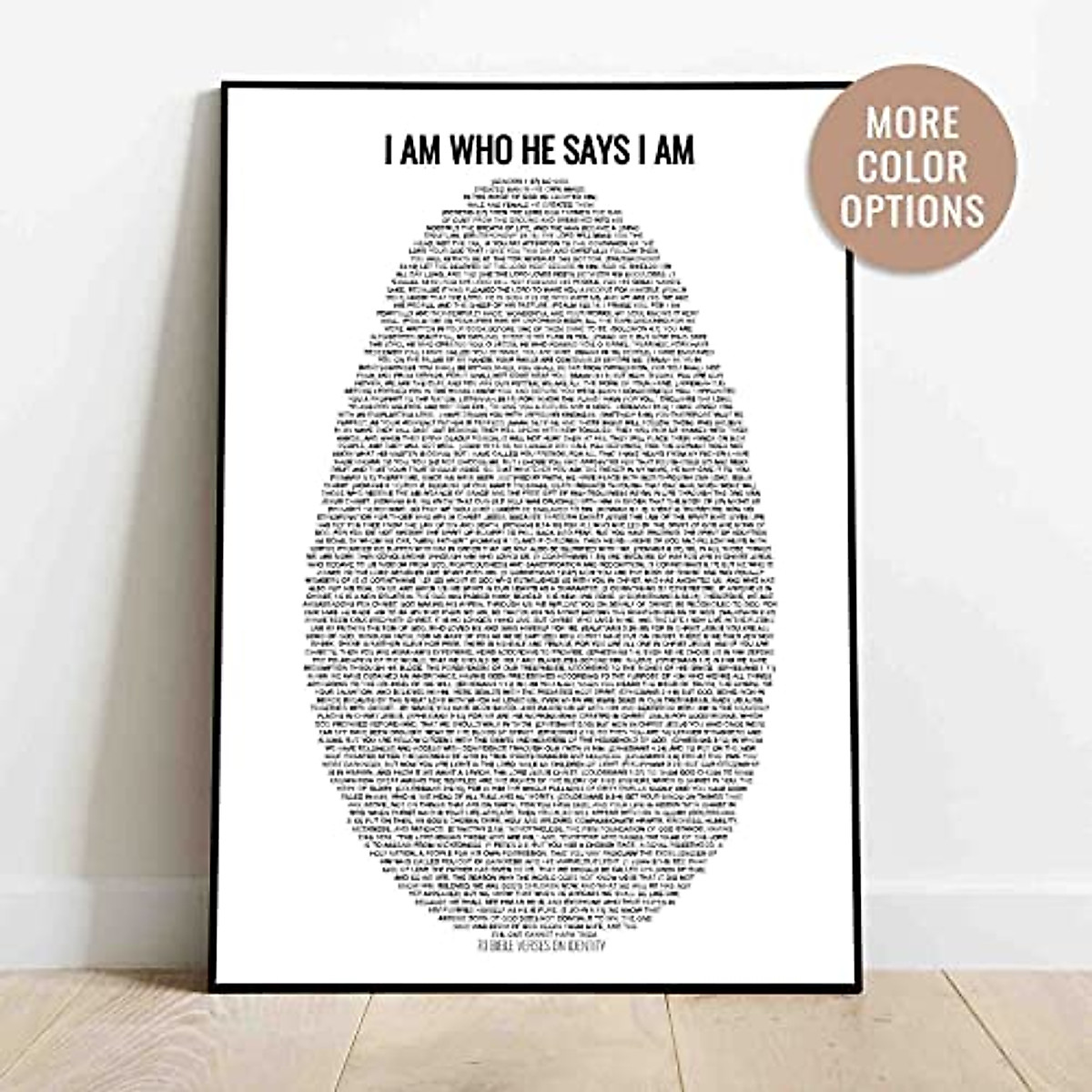 Fingerprint 70 Bible Verses on Identity by Project Made New, Jesus Painting, Thumbprint, Christian Art, lds art, Bible Art, Scripture Art Print Gods Thumbprint Fingerprint (White, 20x30)