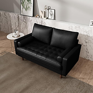 Kingway Inc Loveseat Love, 2 Seat, Black