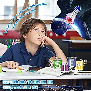 6 Year Old Kids Rocket Launcher Toy, 150 Feet of Flight Altitude Model Rocket Kits with Launch Set, Kids Rocket Ship, Remote Control Rocket Launcher