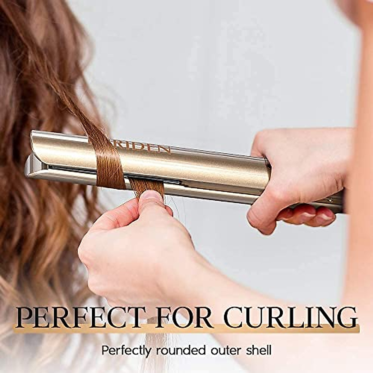 FURIDEN Hair Straightener and Curler 2 in 1, Flat Iron Curling Iron in One, Flat Iron Hair Straightener, No Frizz | Long-Lasting Finish