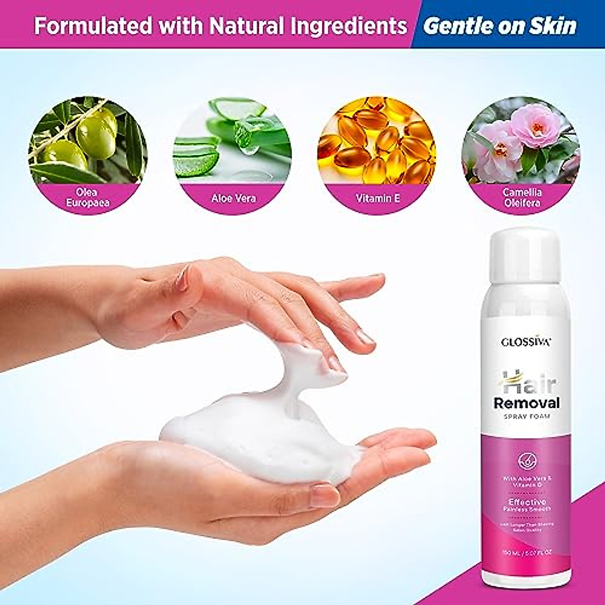Hair Removal Spray, Hair Removal Cream for Women and Men Pubic Hair, Hair Removal Spray for Men, Mens Hair Removal Cream, Depilatory Cream, Crema Depiladora Para Mujer Partes Intimas