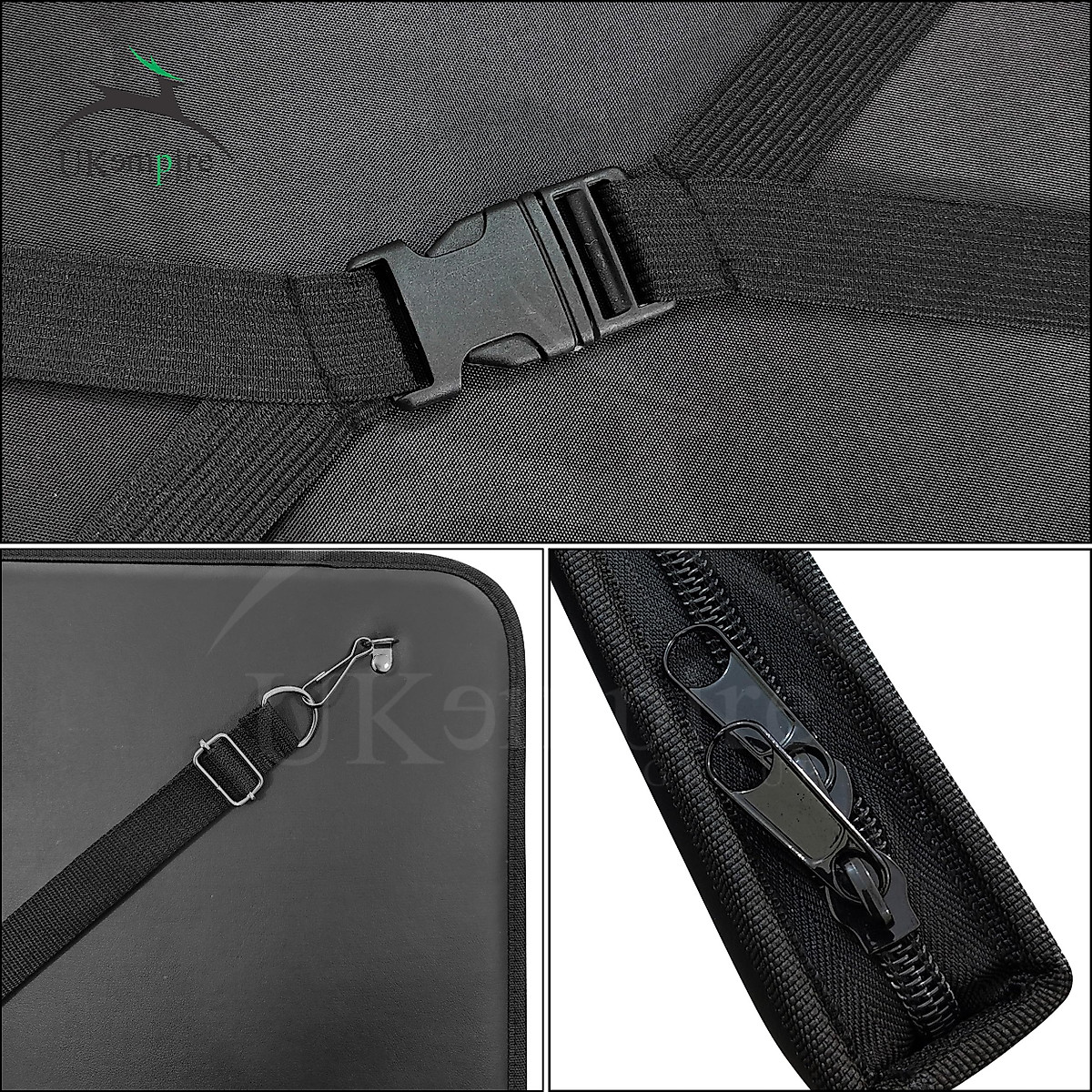 Premium Art Portfolio Leather Bag 24 x 36 (inches) with Lock and Key, Executive Briefcase Style Carrying Case with Handle & Shoulder Strap, Artwork Storage for Posters, Canvas, Drawing Supplies