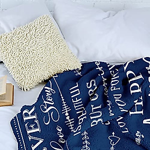 kituzol Anniversary Romantic Gifts Blanket 50"x60" - Happy Anniversary Decorations for Couples - I Love You Gifts for Her - Marriage Present Throw Blanket - Awesome Anniversary Wedding Gift for Him