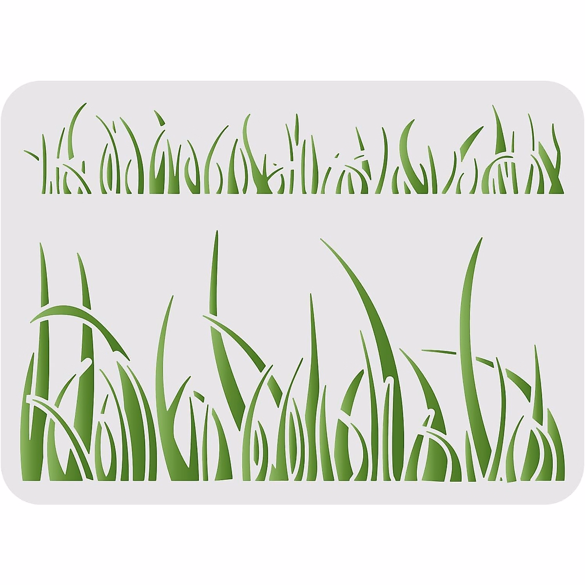 FINGERINSPIRE Grass Stencil for Painting 11.7x8.3" Blade Grass Template Reed Grass Landscape Stencil Cattail Leaves Drawing Stencil Plant Green Camo Stencil for Painting on Wood Furniture Wall Paper