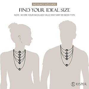 KISPER 24k Gold Cable Link Chain Necklace – Thin, Dainty, Gold Plated Stainless Steel Jewelry for Women & Men with Spring Ring Clasp, 18”