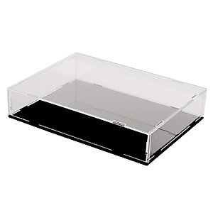 Evron Display Case for Collectibles Assemble Clear Acrylic Box Alternative Glass Case for Display Action Figures Home Storage & Organizing Toys (10.5x7.5x2 inch; 26x19x5 cm)