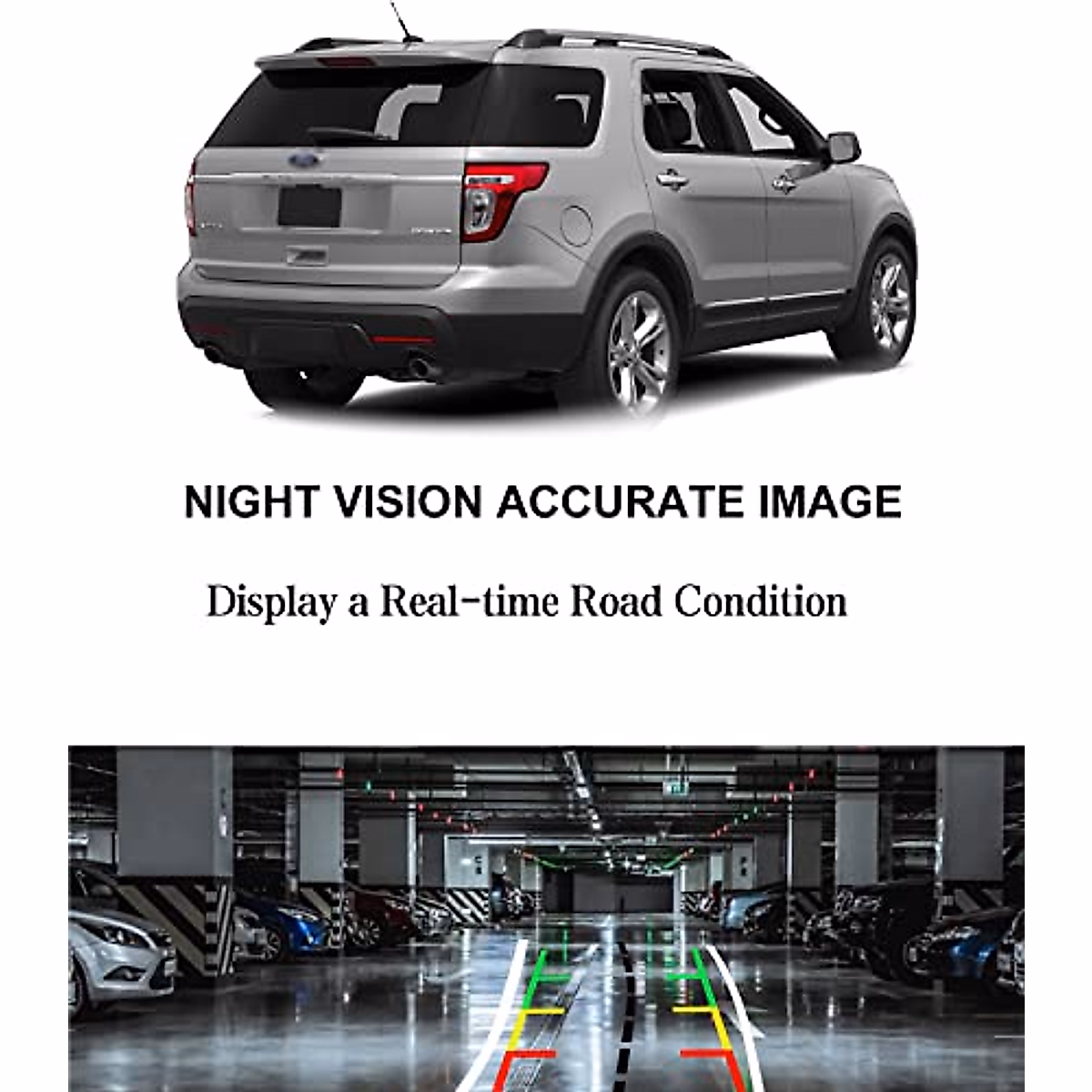 Backup Camera Rear View Camera, Park Assist Camera Compatible with Ford Explorer 2011-2015, Reverse Cameras Replaces Number EB5Z-19G490-A, DB5Z-19G490-A