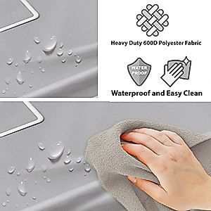 SimpleHouseware Heavy-Duty 3-Bag Laundry Sorter Cart, Silver