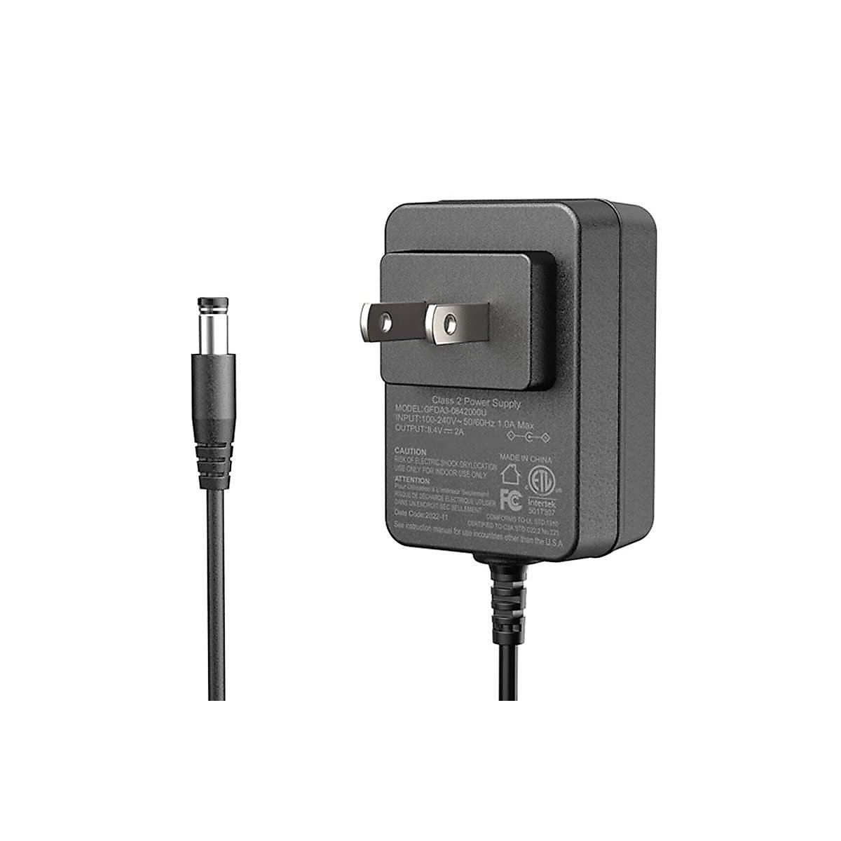 NOYITO 16.8V 1A Power Adapter Li-ion Battery Charger with LED Indicator 5.5 x 2.5 2.1 mm Interface Suitable for 14.4V 14.8V 16.8V 4-String Lithium Battery Pack