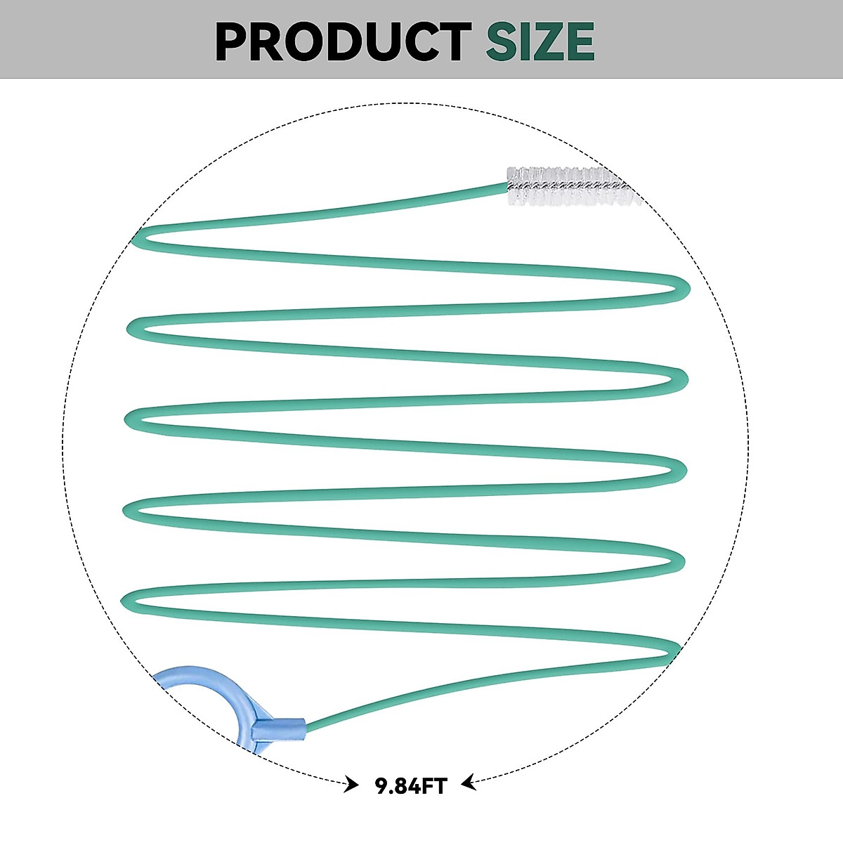 NTNEV Auto Sunroof Drain Cleaning Tool, Cleaning Brush Hose Pipe Brush, 118INCH Drain Brush Long Pipe Cleaners for Car, Tube Cleaning Brush Slim Drain Dredging Tool for car and Fridge