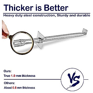 YOUFIRE Gas Burner Tube 17 inch Stainless Steel Grill Replacement Parts for Vermont Castings CF9030, CF9080, VM400XBP; Jenn Air JA460, JA461, JA580, 4 Pack BBQ Grill Pipe