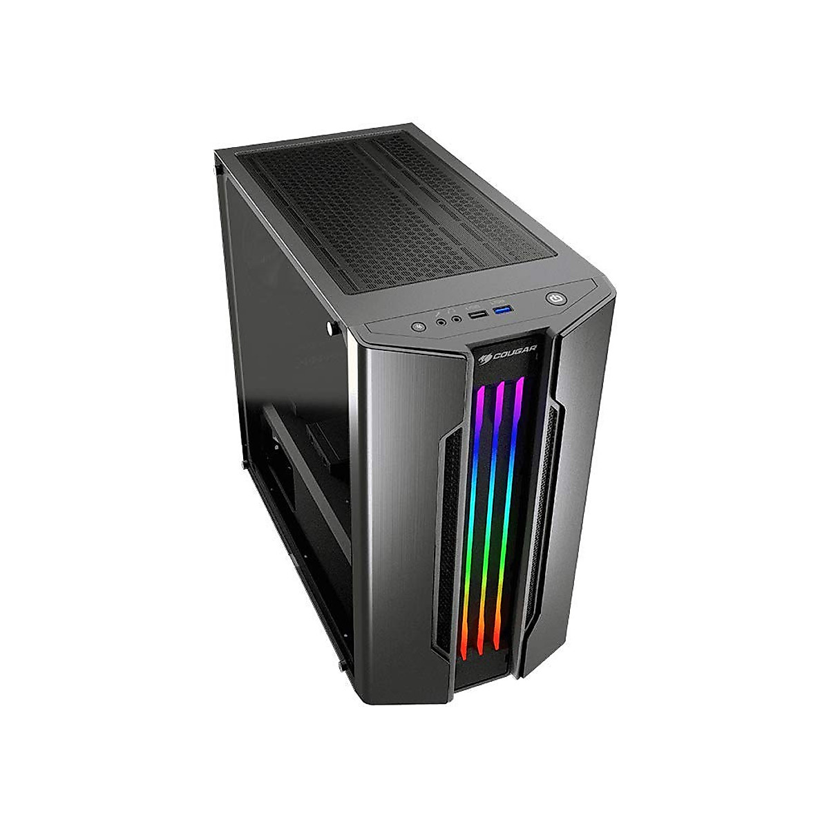 Cougar Gemini M Mini Tower Gaming Case with Addressable RGB and Dynamic Lighting Effects (Iron-Gray)