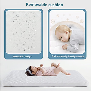 SURPCOS Baby Bassinet, Bedside Bassinet for Baby, Baby Cradle with Storage Basket, Adjustable Bedside Crib, Bedside Sleeper with Comfortable Mattress Grey