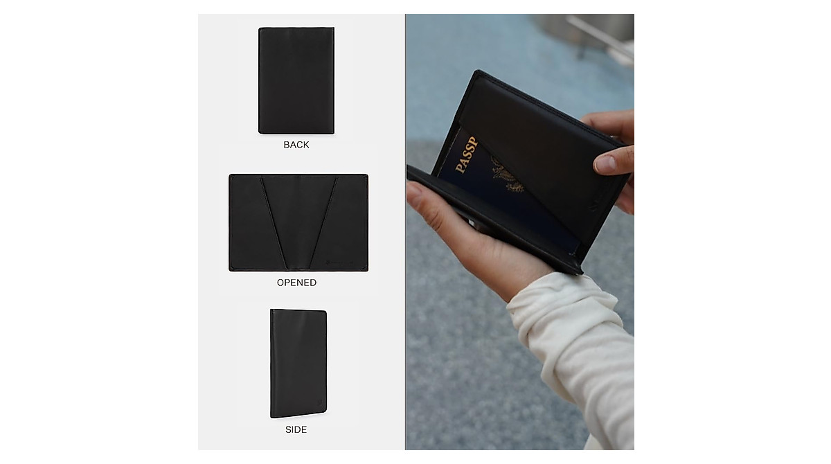 SLNT Leather RFID Passport Wallet - Secure Travel & ID Protection