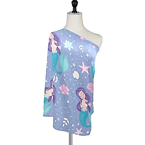 Nursing Cover Breastfeeding Scarf Mermaid- Baby Car Seat Covers, Infant Stroller Cover, Carseat Canopy(193)